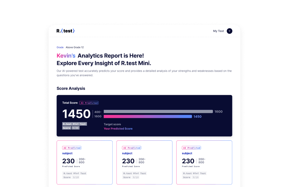 R.test - Get your Digital SAT Score in 30 minutes